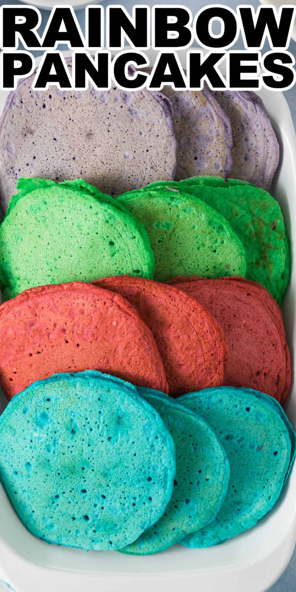 Fluffy Rainbow Pancakes Recipe • MidgetMomma