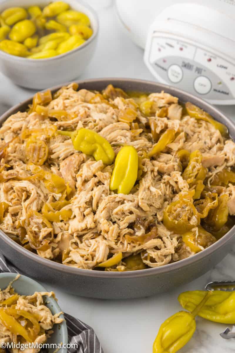 Slow Cooker Mississippi Chicken Recipe • MidgetMomma