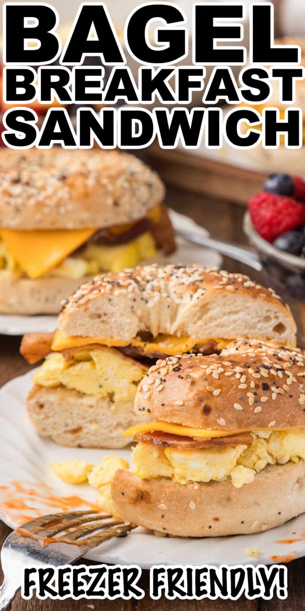 Bagel Breakfast Sandwich Recipe (Freezer Friendly!) • MidgetMomma