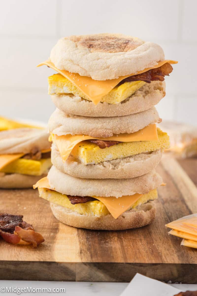 Bacon Egg and Cheese English Muffin Breakfast Sandwich Recipe • MidgetMomma