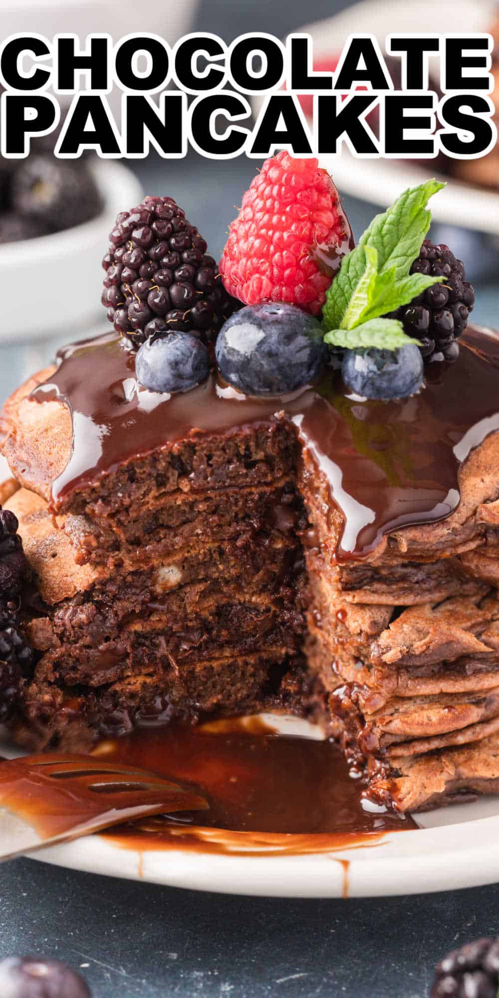 Chocolate Pancakes Recipe • MidgetMomma