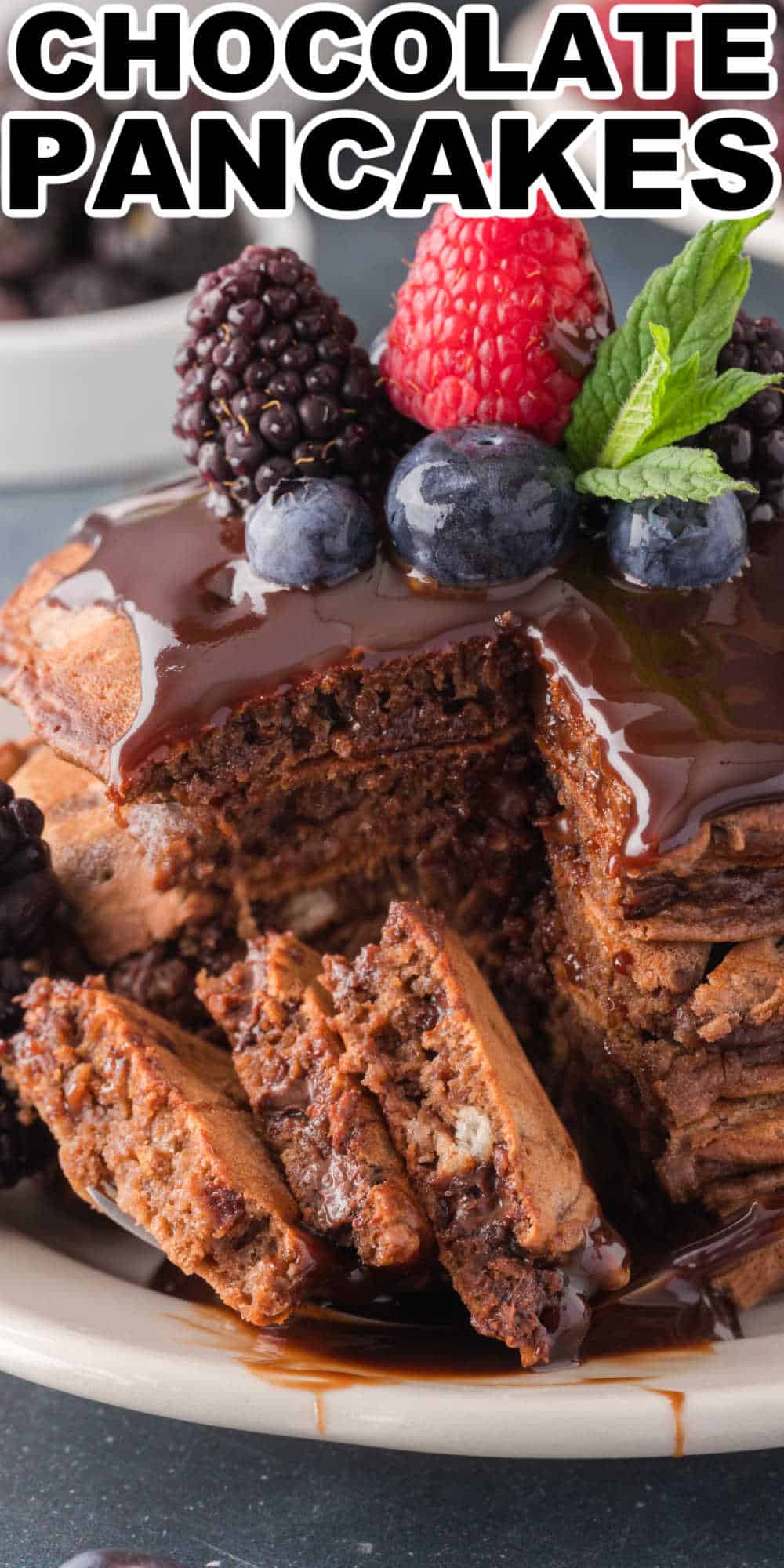 Chocolate Pancakes Recipe • MidgetMomma