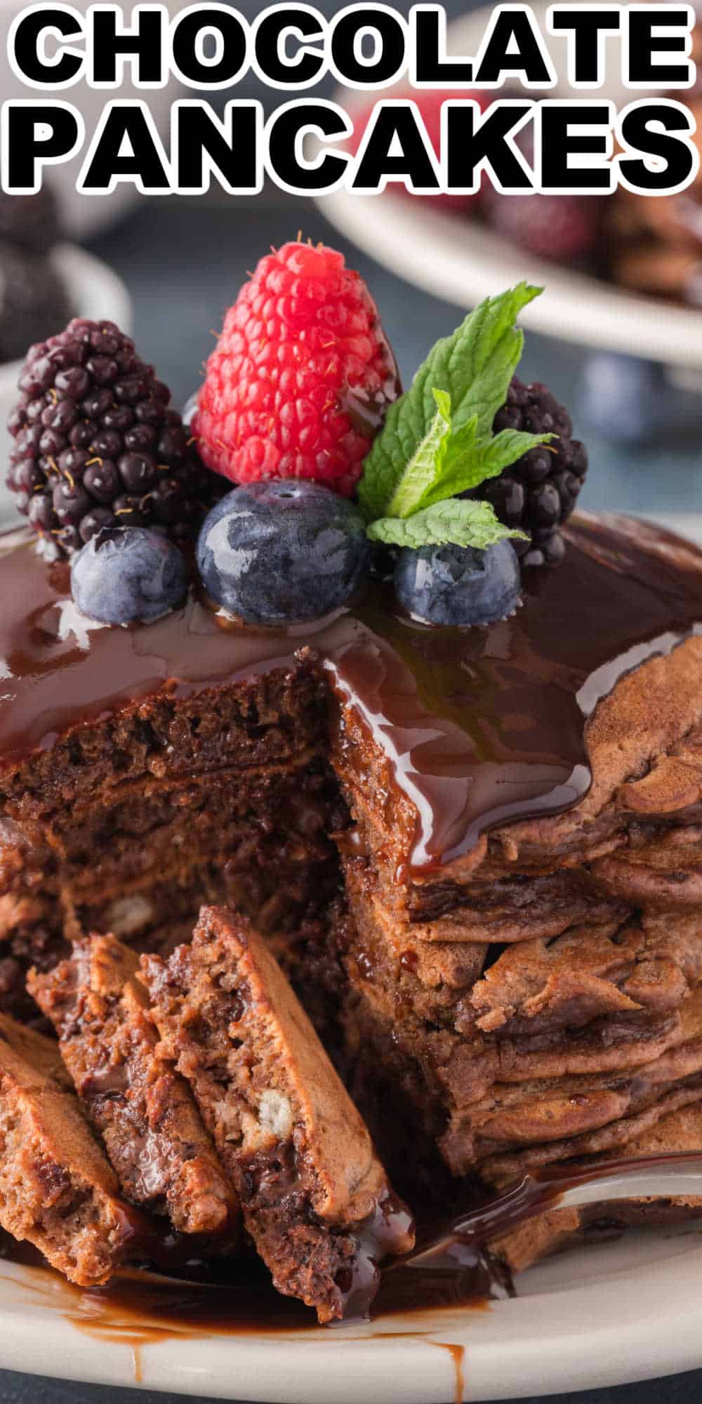 Chocolate Pancakes Recipe • MidgetMomma