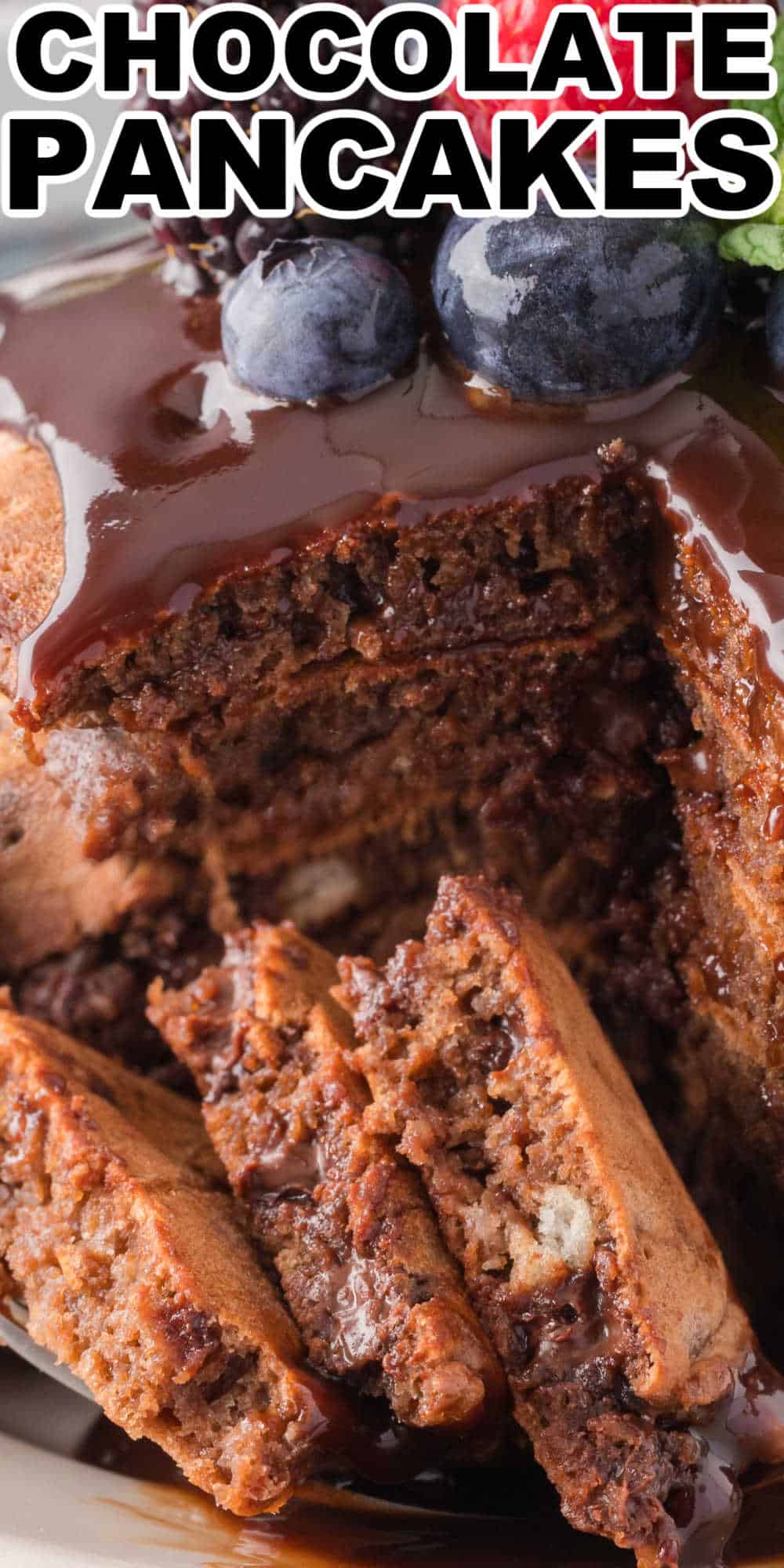 Chocolate Pancakes Recipe • MidgetMomma