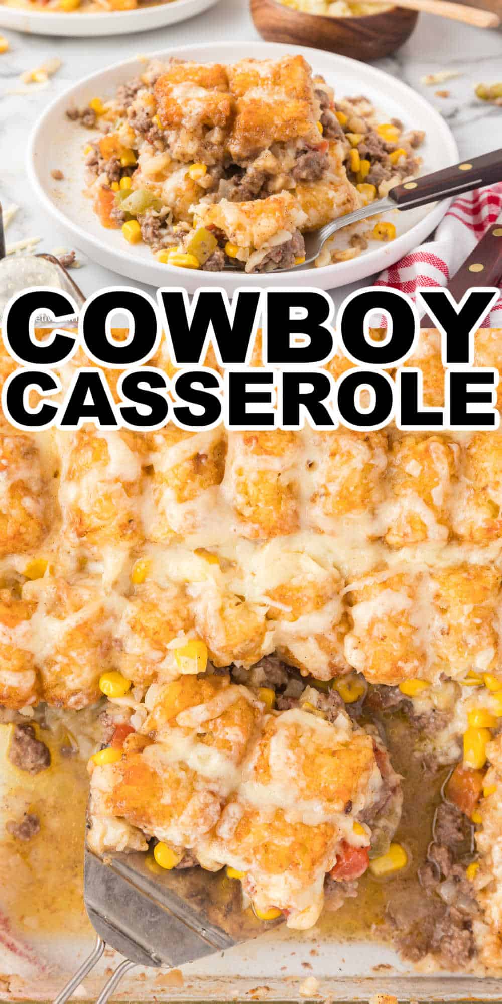 Cowboy Casserole Recipe (Cowboy Tater Tot Casserole) • MidgetMomma