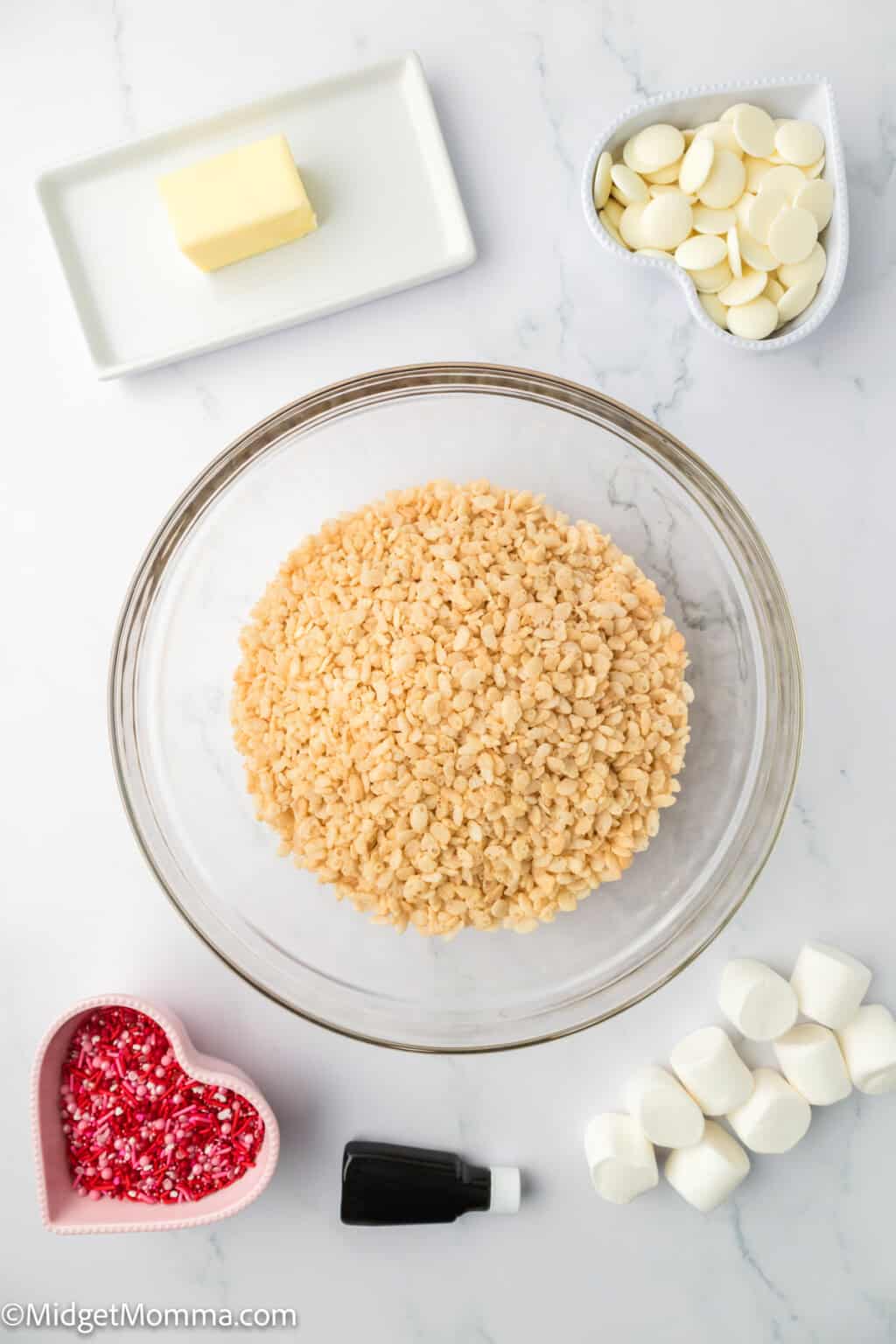 Heart Shaped Rice Krispie Treats • MidgetMomma