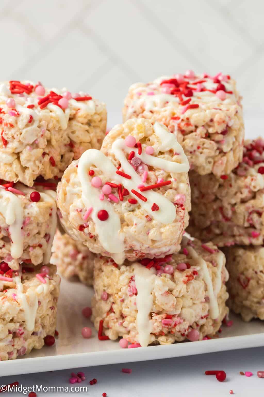 Heart Shaped Rice Krispie Treats • MidgetMomma