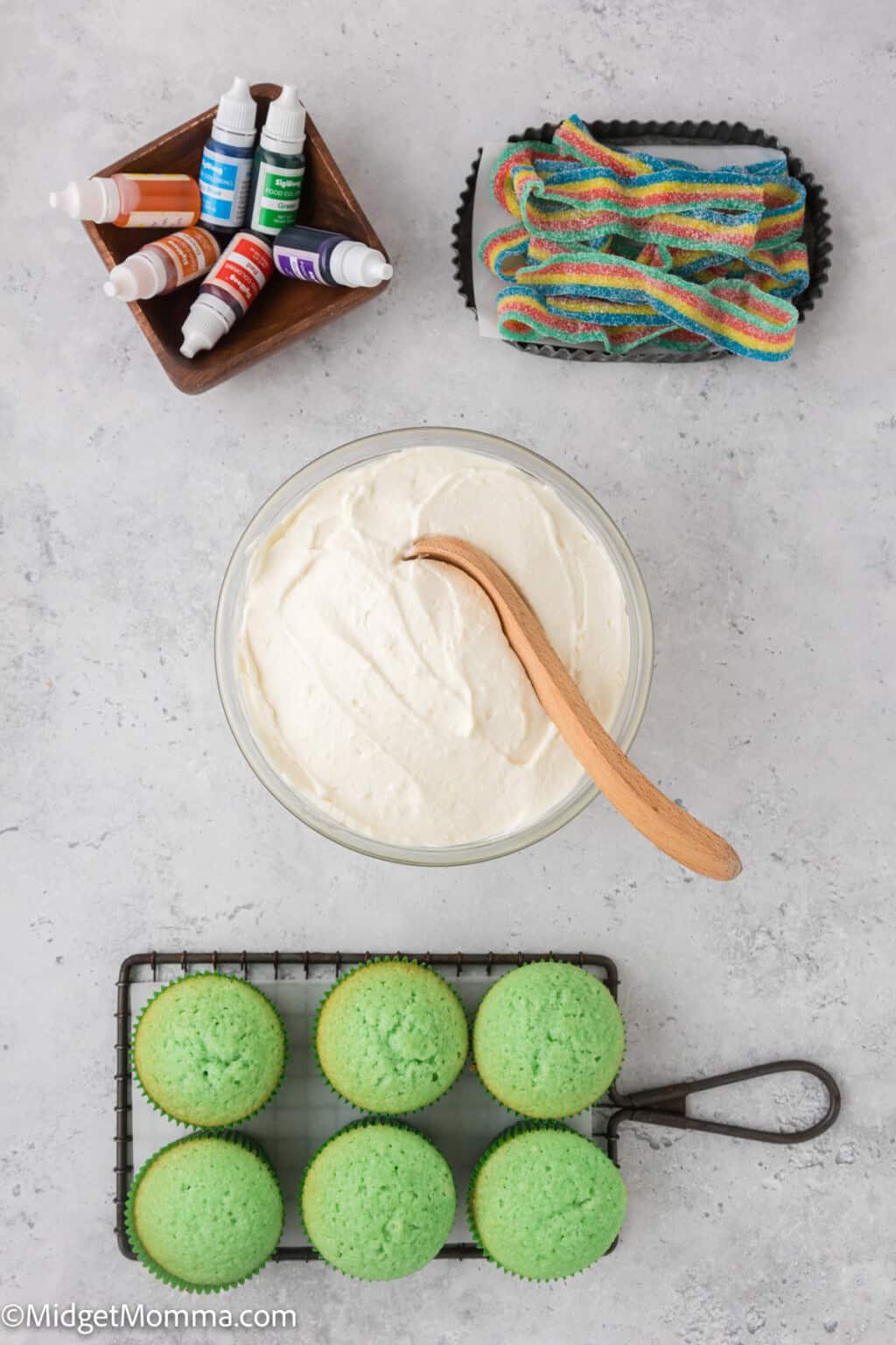 Green Colored Rainbow St. Patrick's Day Cupcakes • MidgetMomma