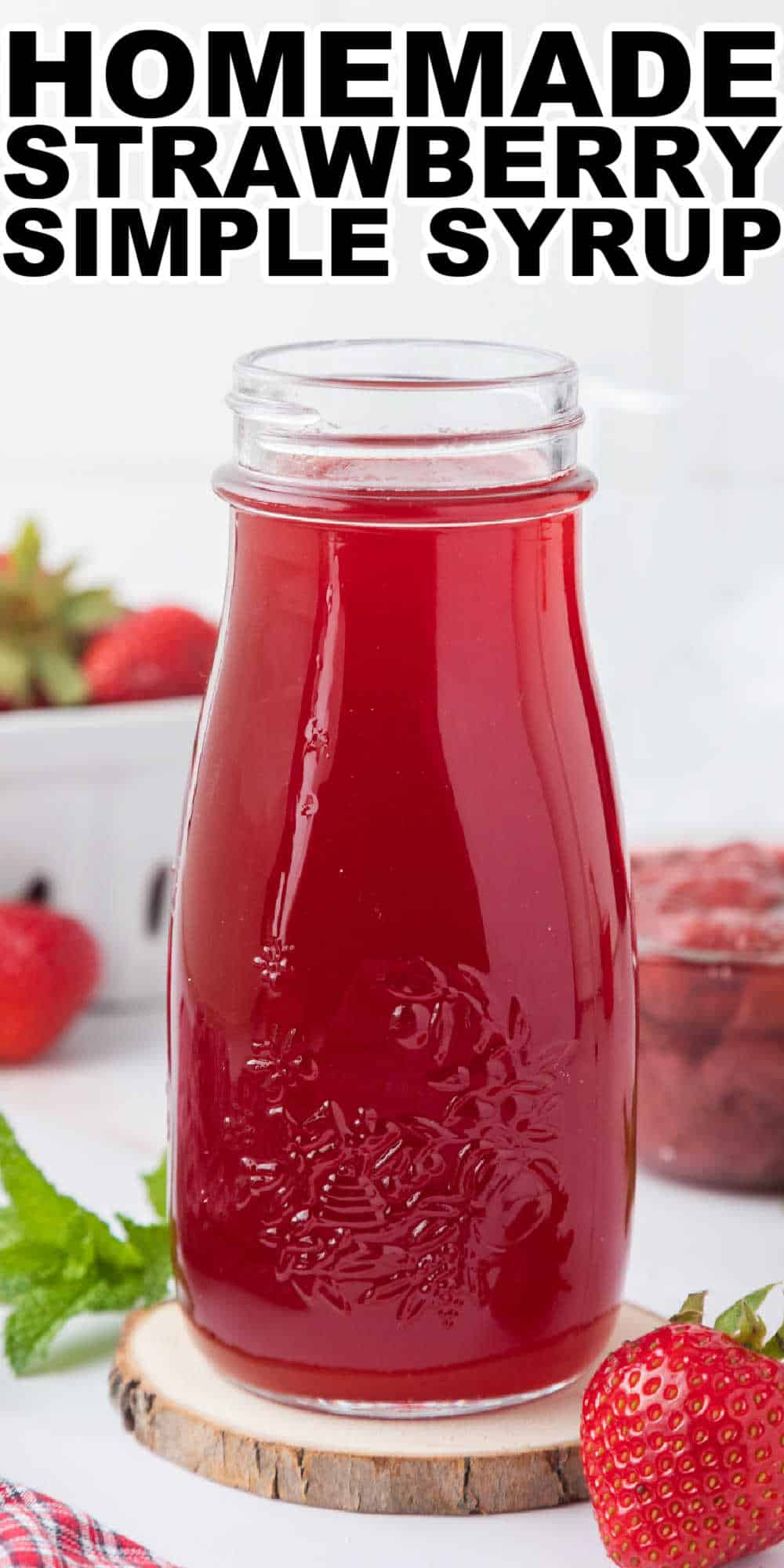 Homemade Strawberry Simple Syrup • MidgetMomma