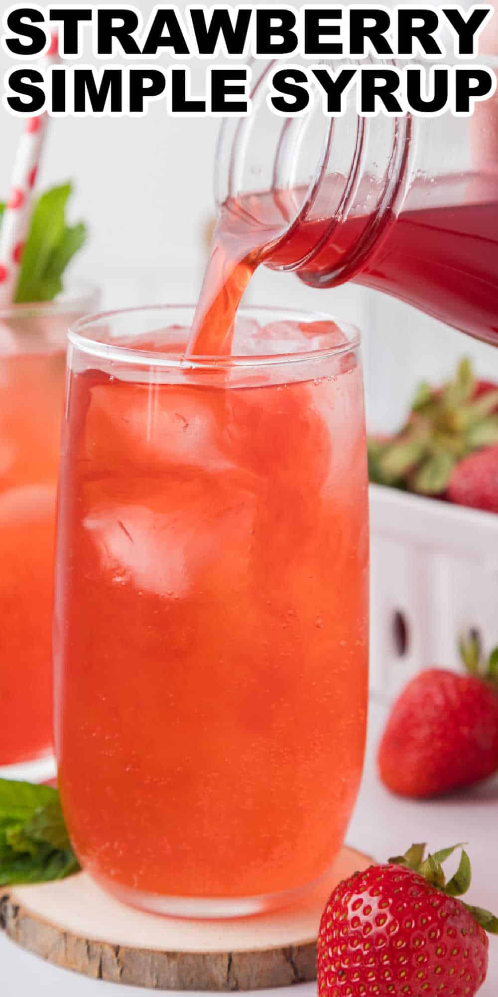 Homemade Strawberry Simple Syrup • MidgetMomma