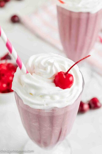 Cherry Milkshake Recipe • MidgetMomma