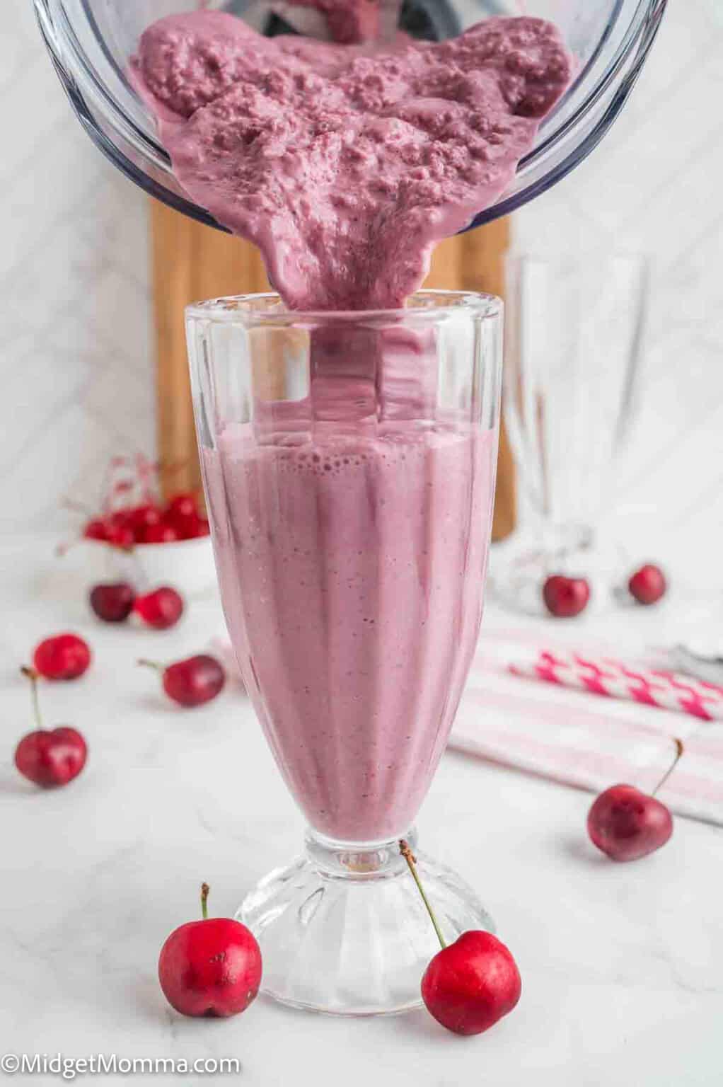 Cherry Milkshake Recipe • MidgetMomma