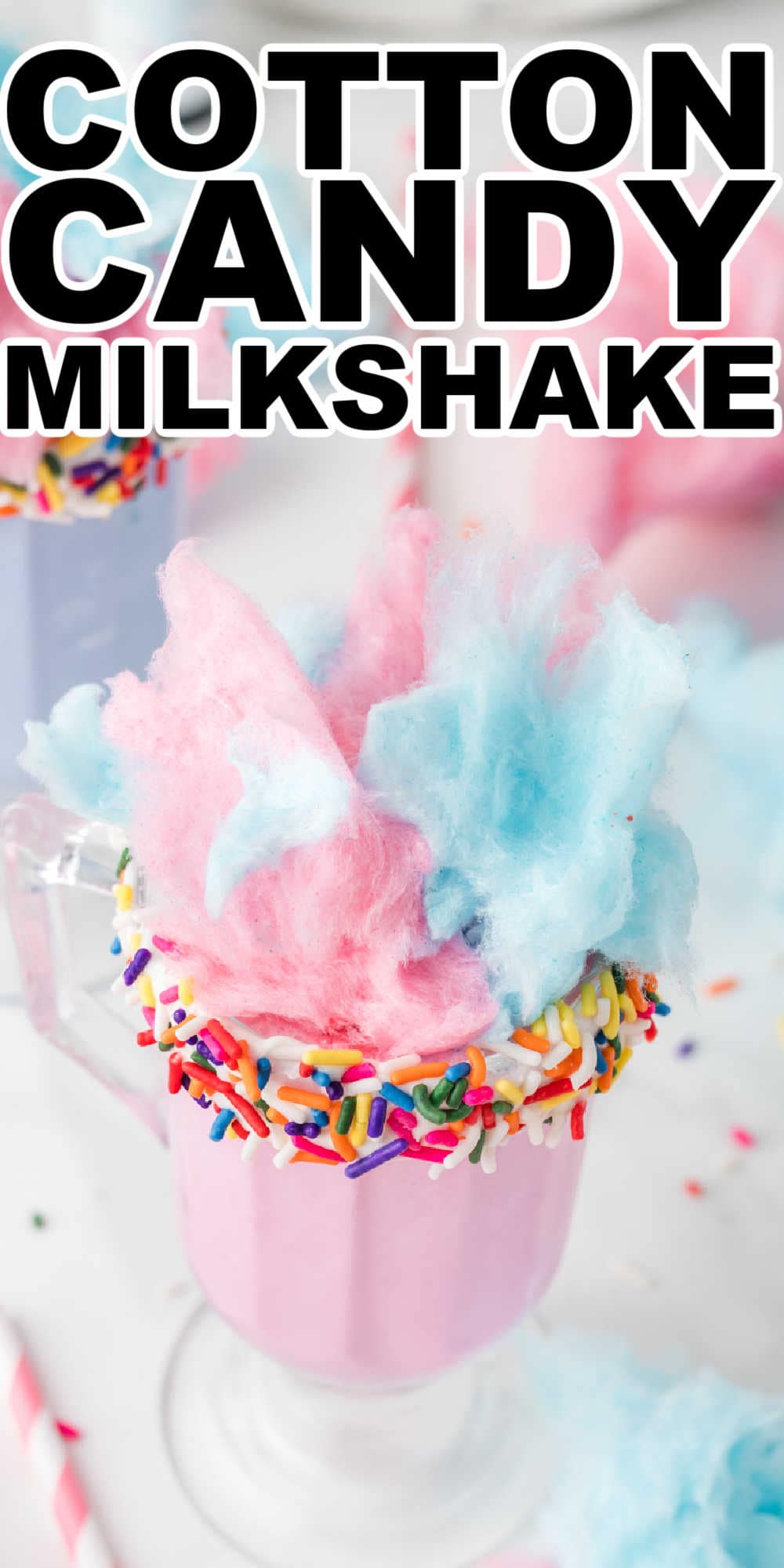Cotton Candy Milkshake Recipe • MidgetMomma