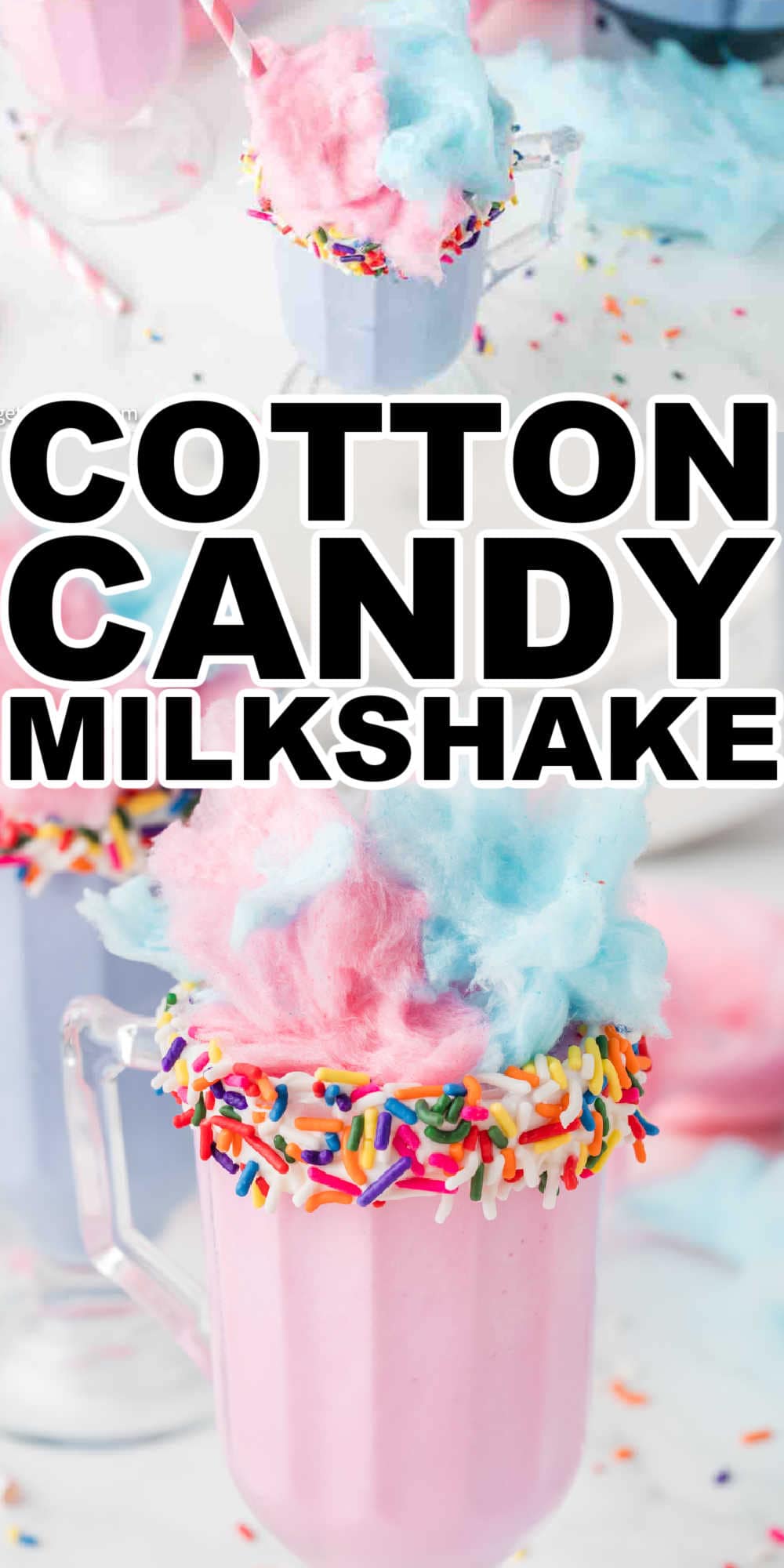 Cotton Candy Milkshake Recipe • MidgetMomma