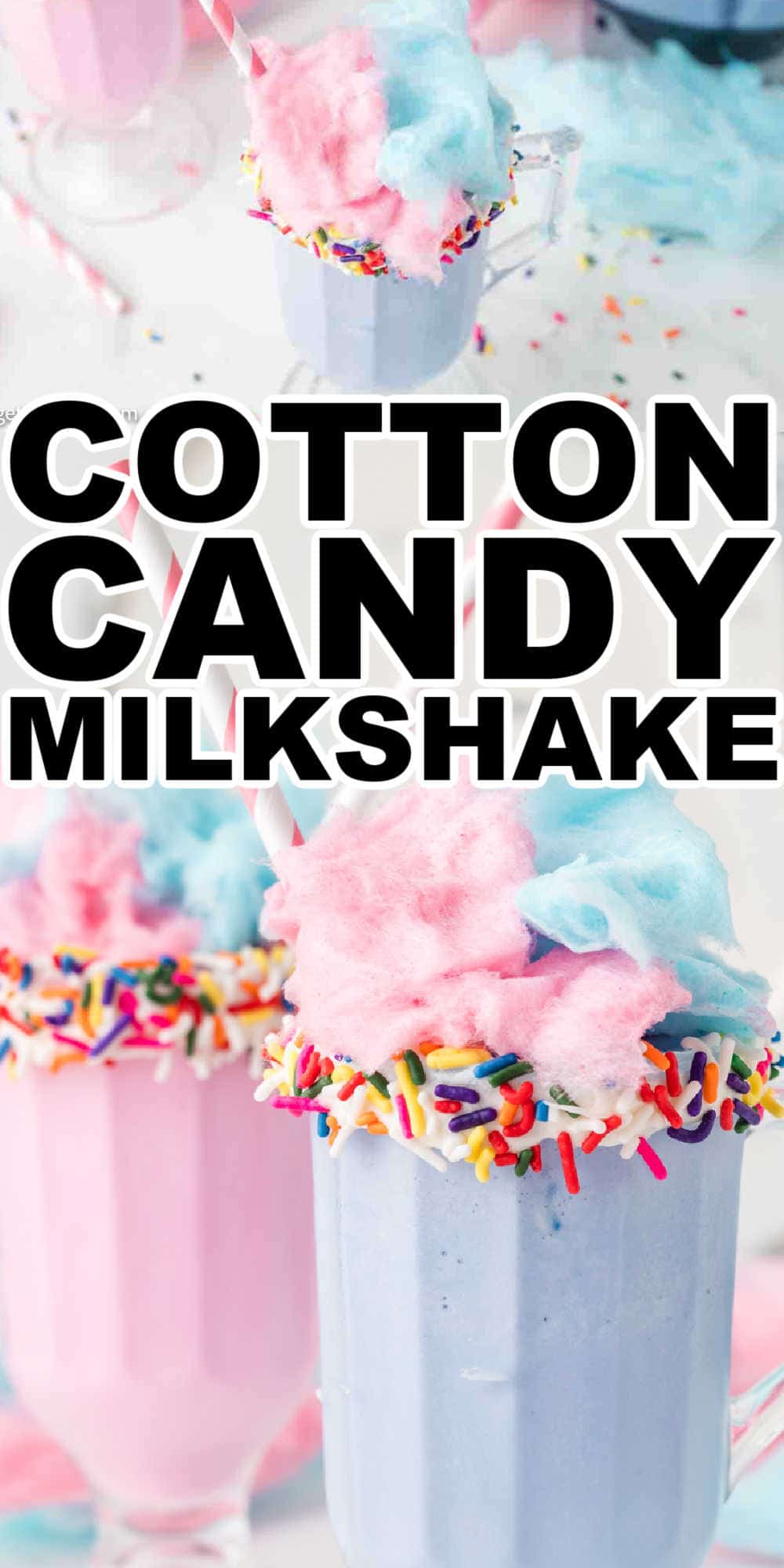 Cotton Candy Milkshake Recipe • MidgetMomma